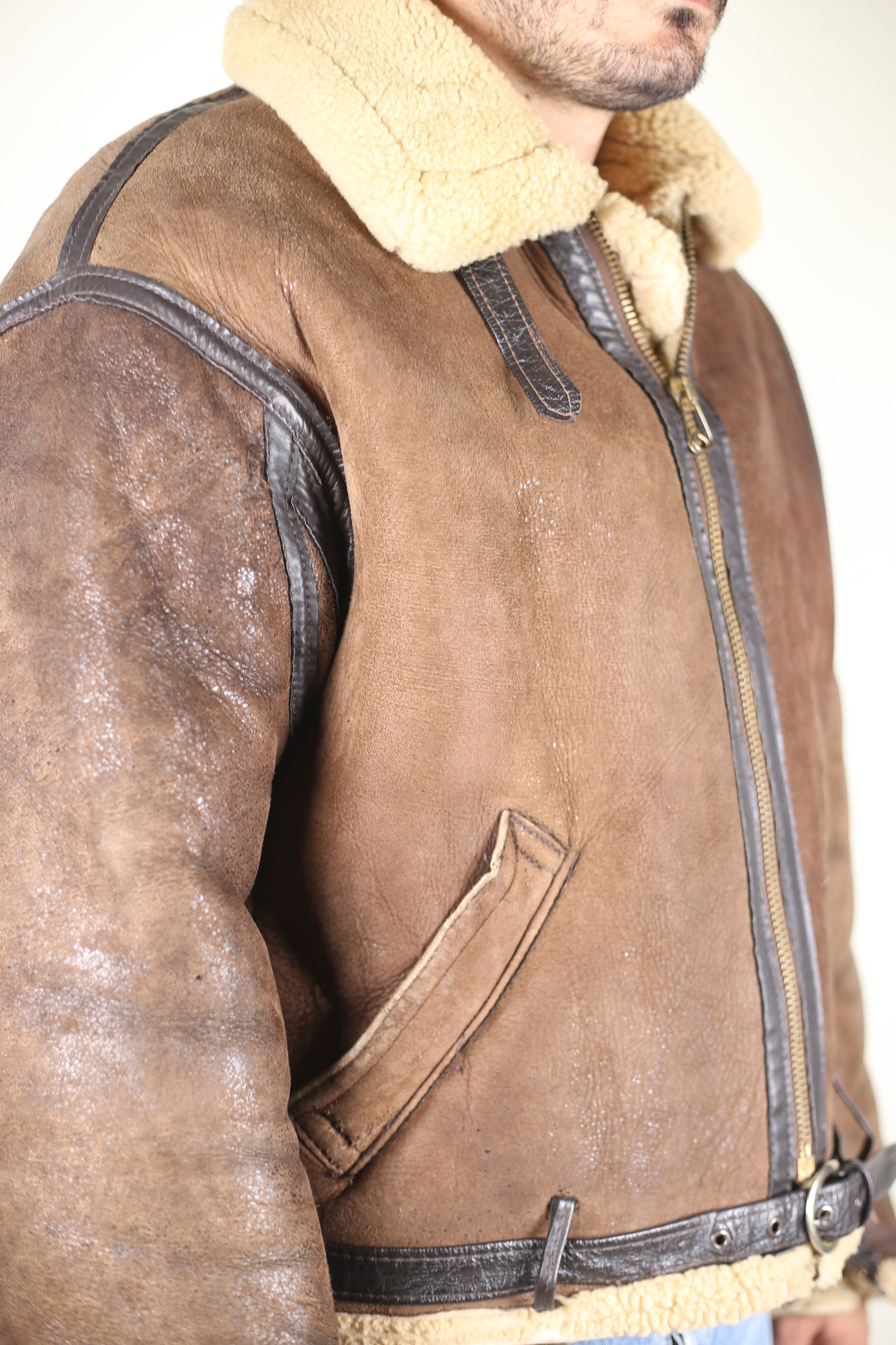 SCHOTT b3 aviator shearling jacket - XL - – bunkerdepot